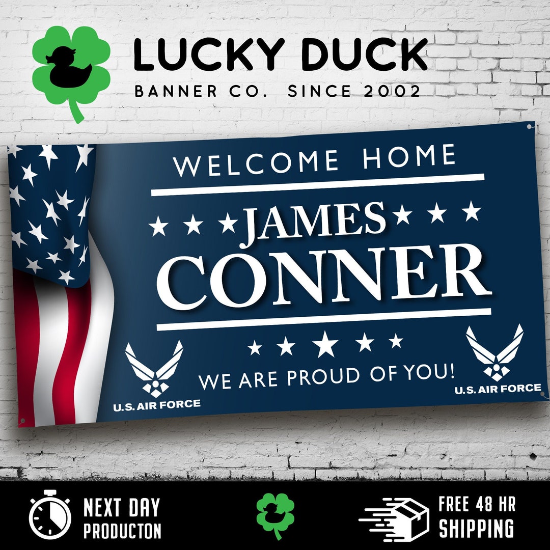 Welcome Home Air Force Congratulations Air Force Soldier Vinyl Banner ...