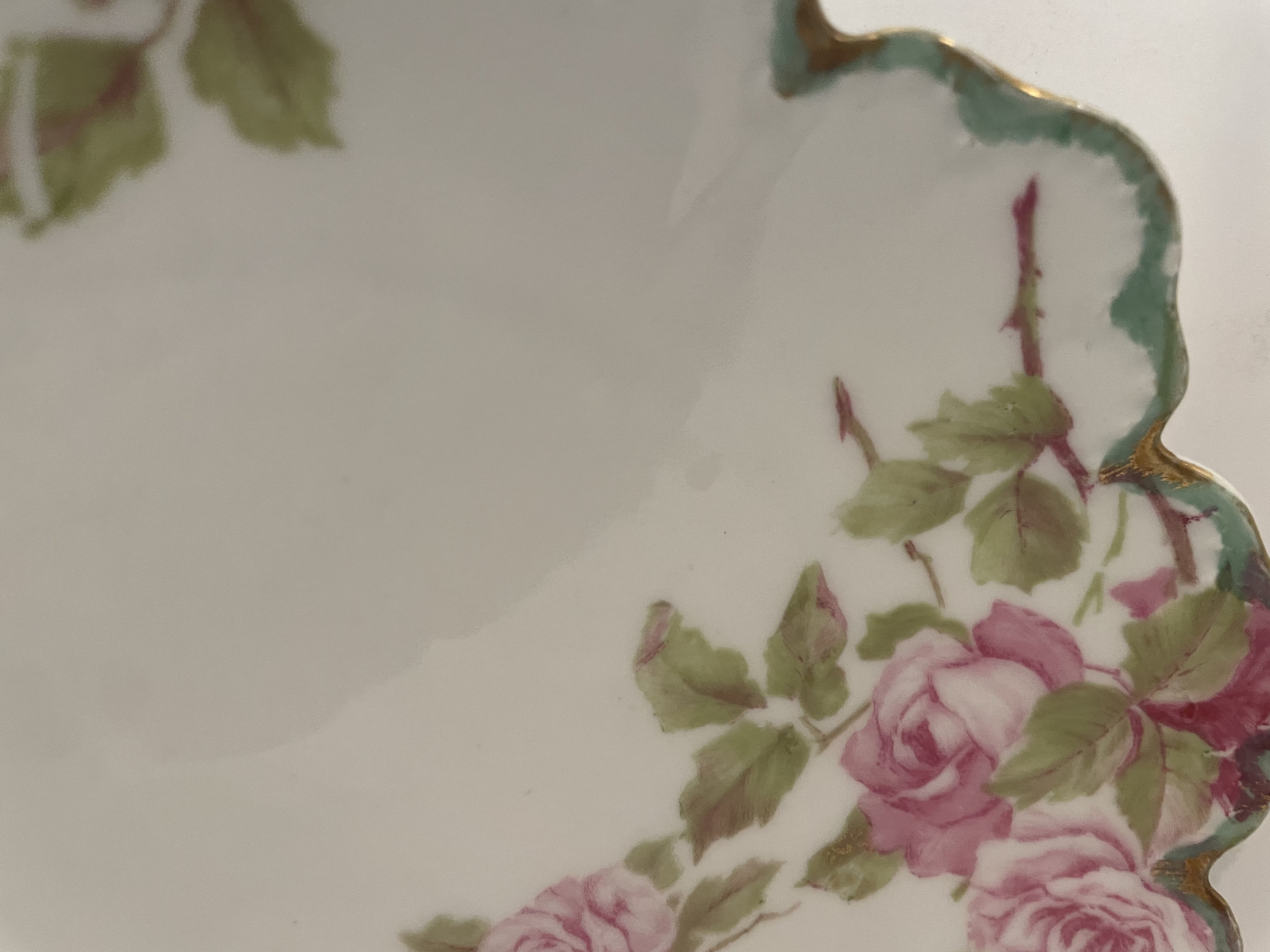 Vintage Rosenthal R.C. Malmaison Bavaria Roses 7.5 Inch Plate Scalloped ...