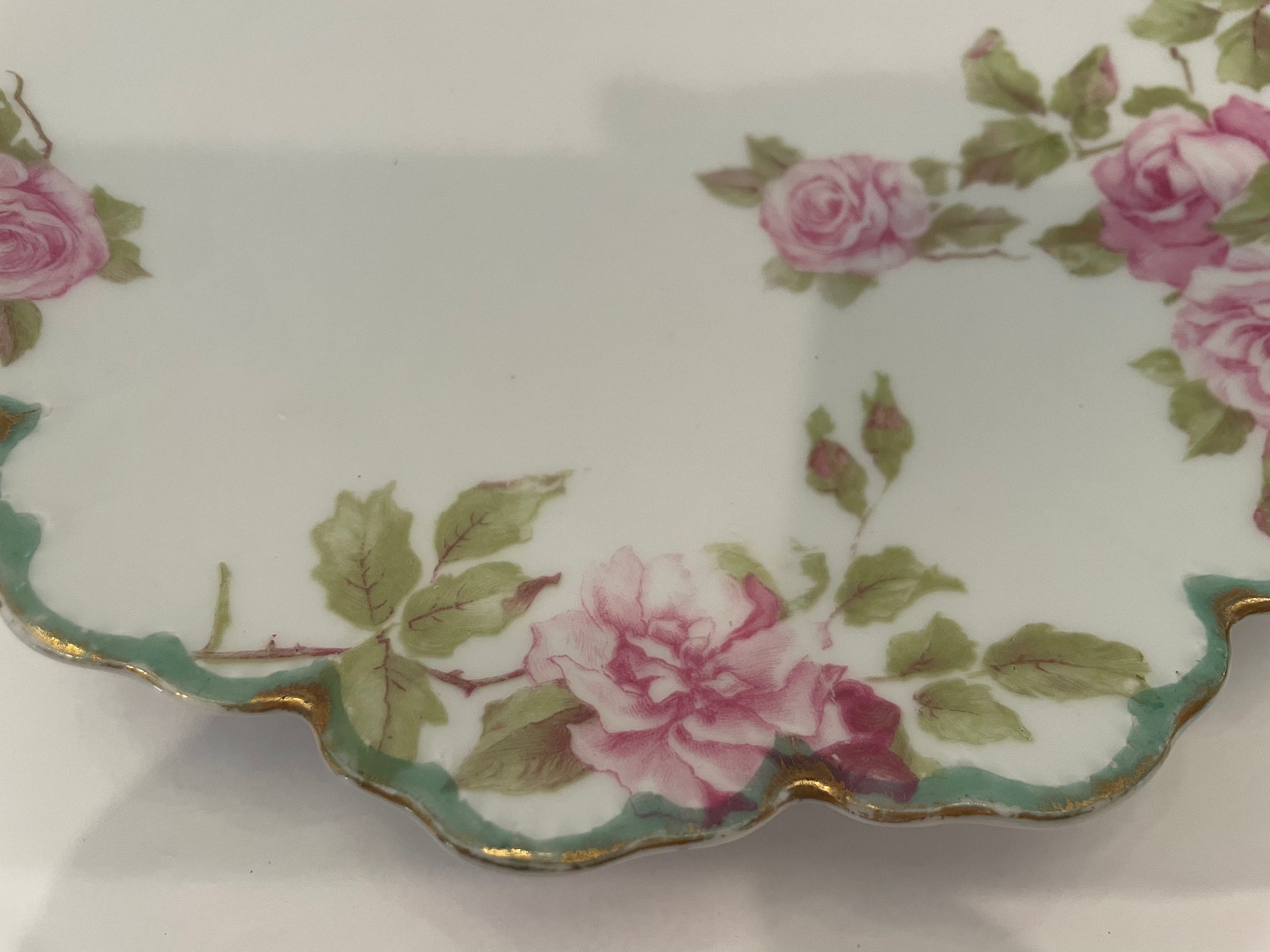 Vintage Rosenthal R.C. Malmaison Bavaria Roses 7.5 Inch Plate Scalloped ...