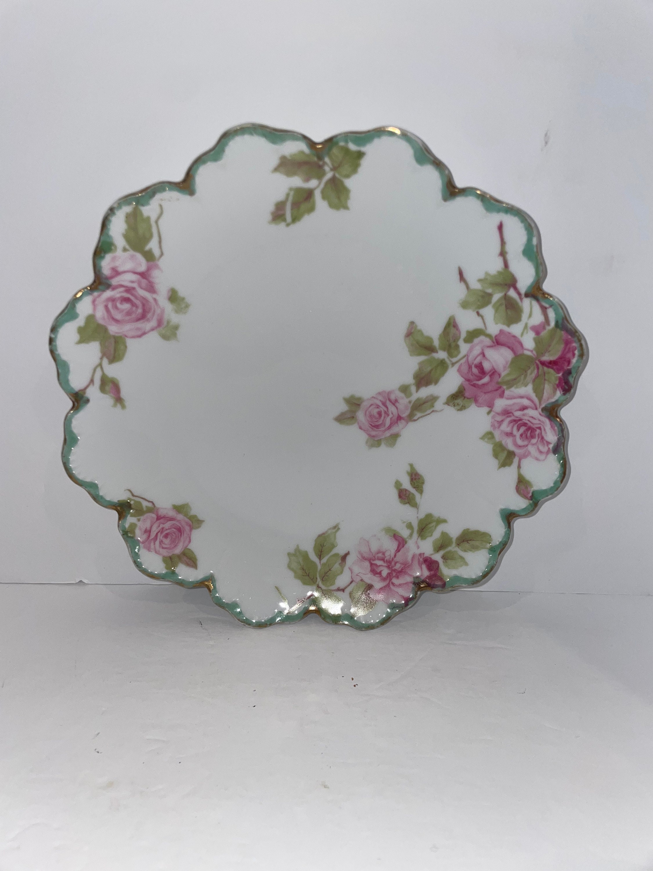 Vintage Rosenthal R.C. Malmaison Bavaria Roses 7.5 Inch Plate Scalloped ...