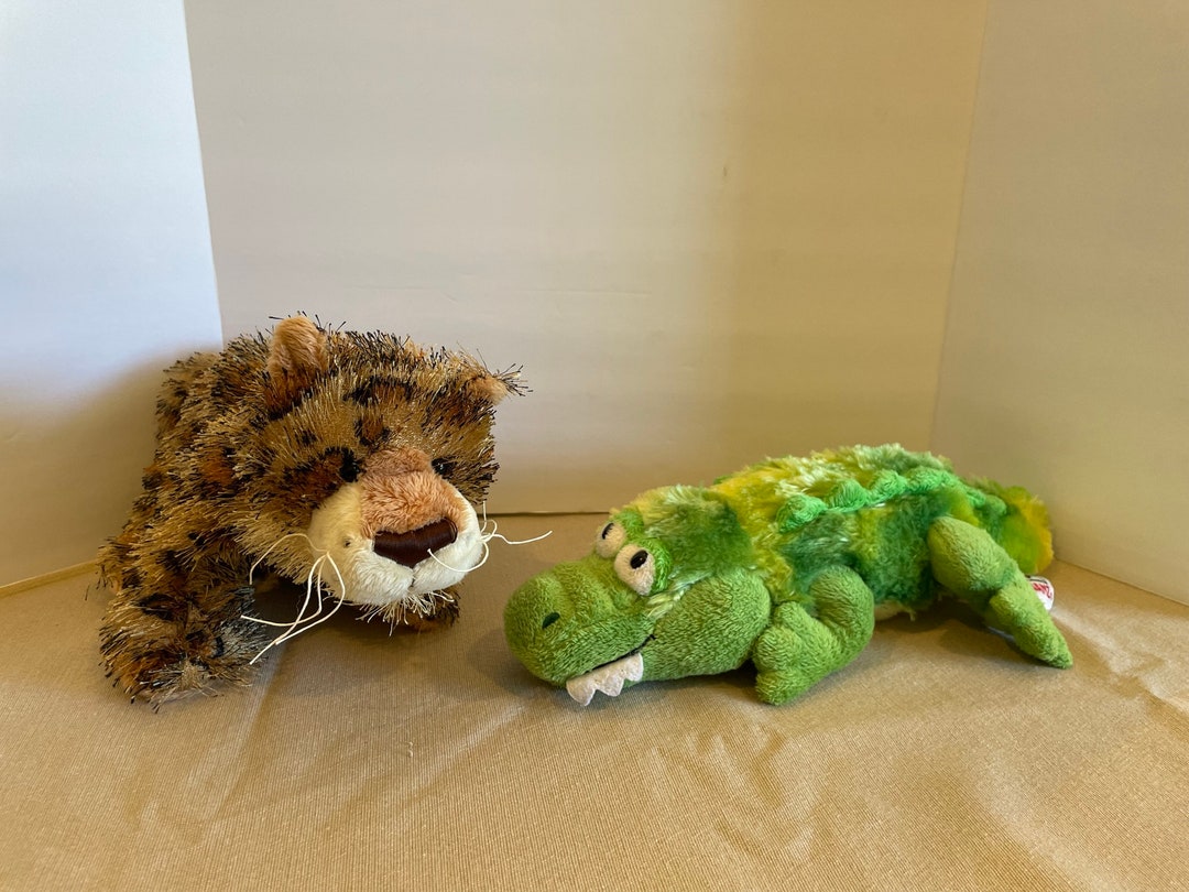 Vintage Webkinz GANZ Plush: Leopard HM031 and Crocodile HM215. - Etsy