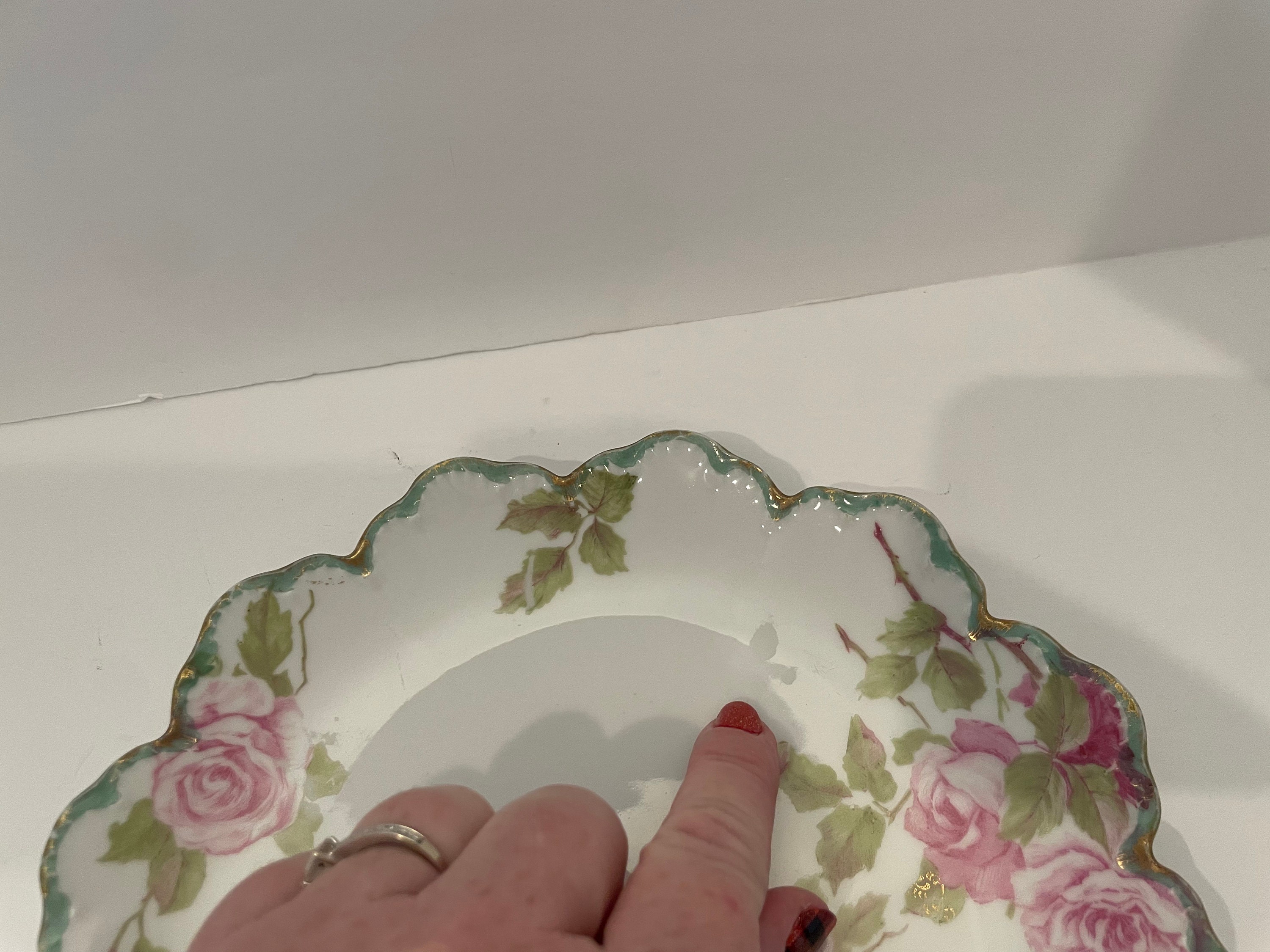 Vintage Rosenthal R.C. Malmaison Bavaria Roses 7.5 Inch Plate Scalloped ...