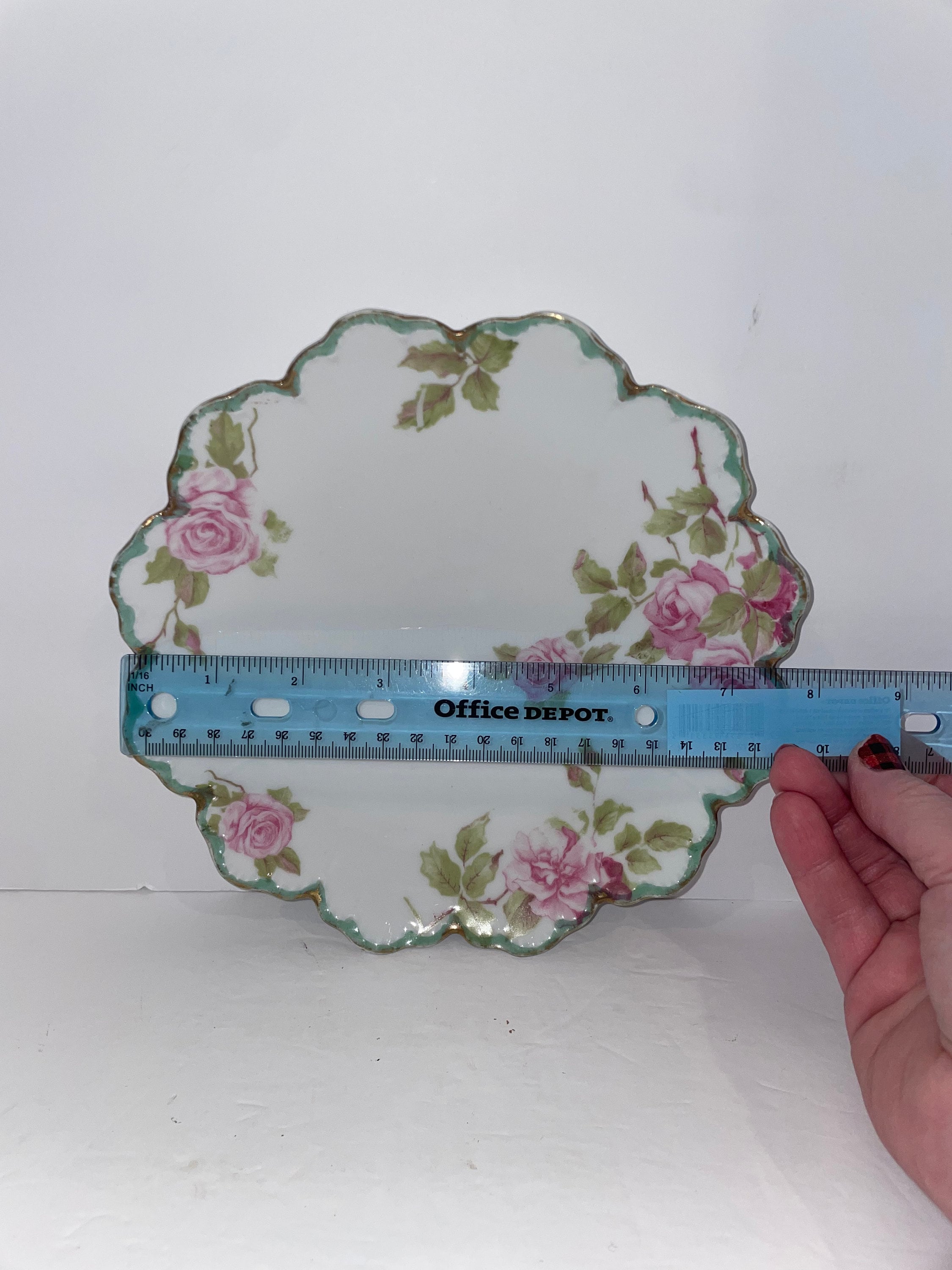 Vintage Rosenthal R.C. Malmaison Bavaria Roses 7.5 Inch Plate Scalloped ...