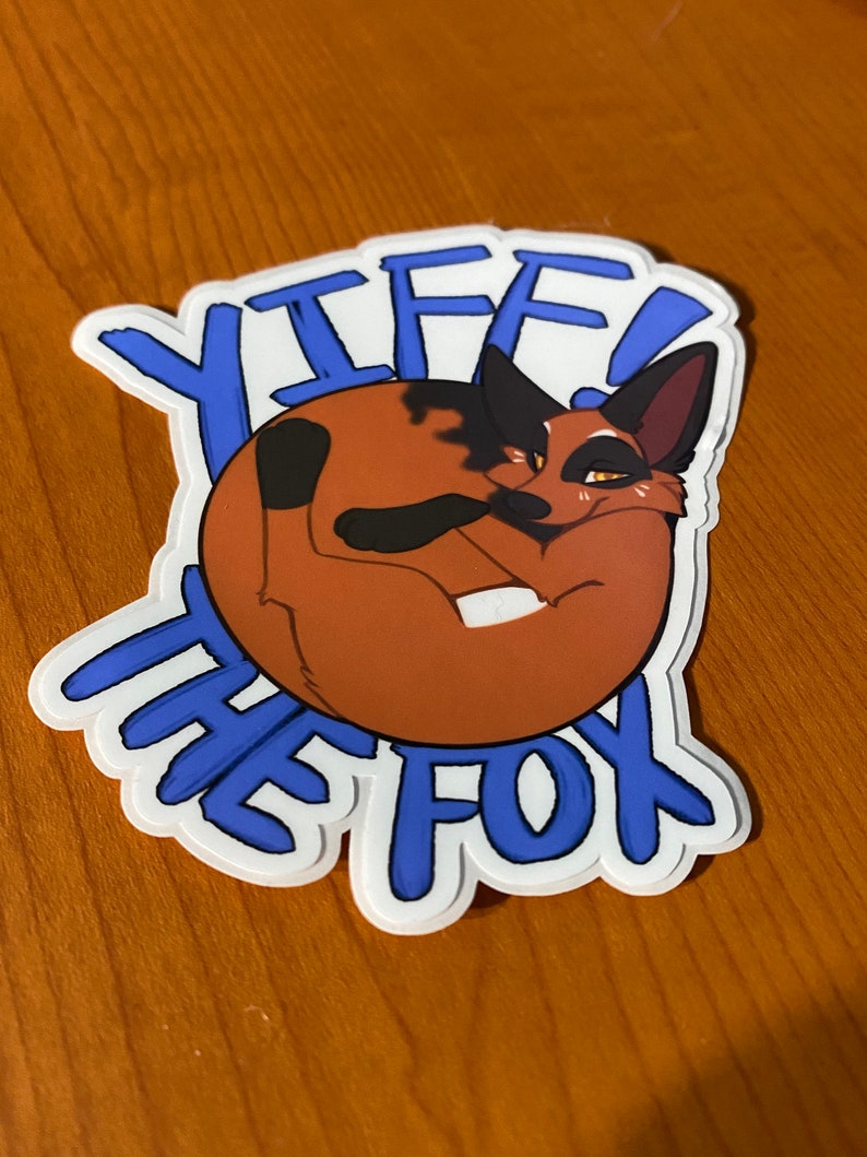 Yiff the Fox Sticker - Etsy