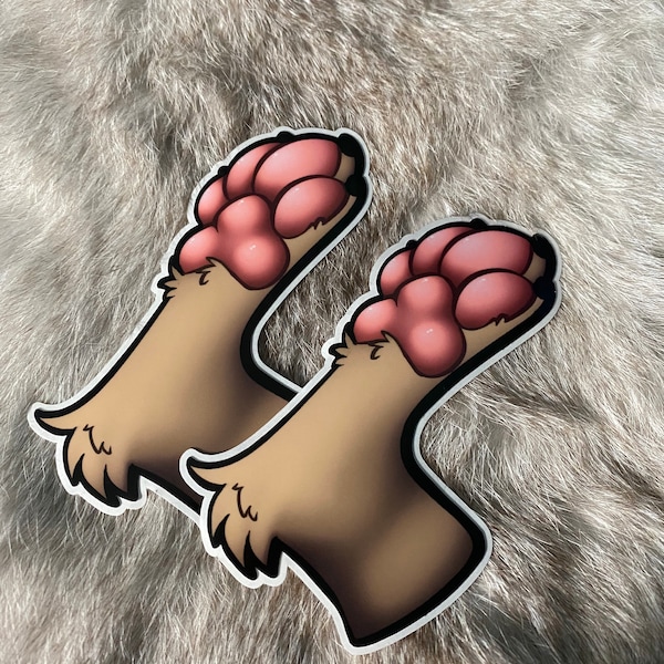 Furry Paws Sticker - Etsy
