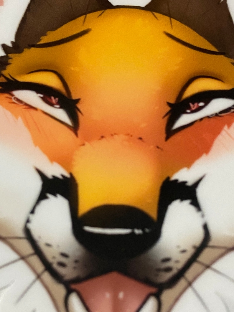 NSFW Furry Fox Ahegao Face Sticker - Etsy