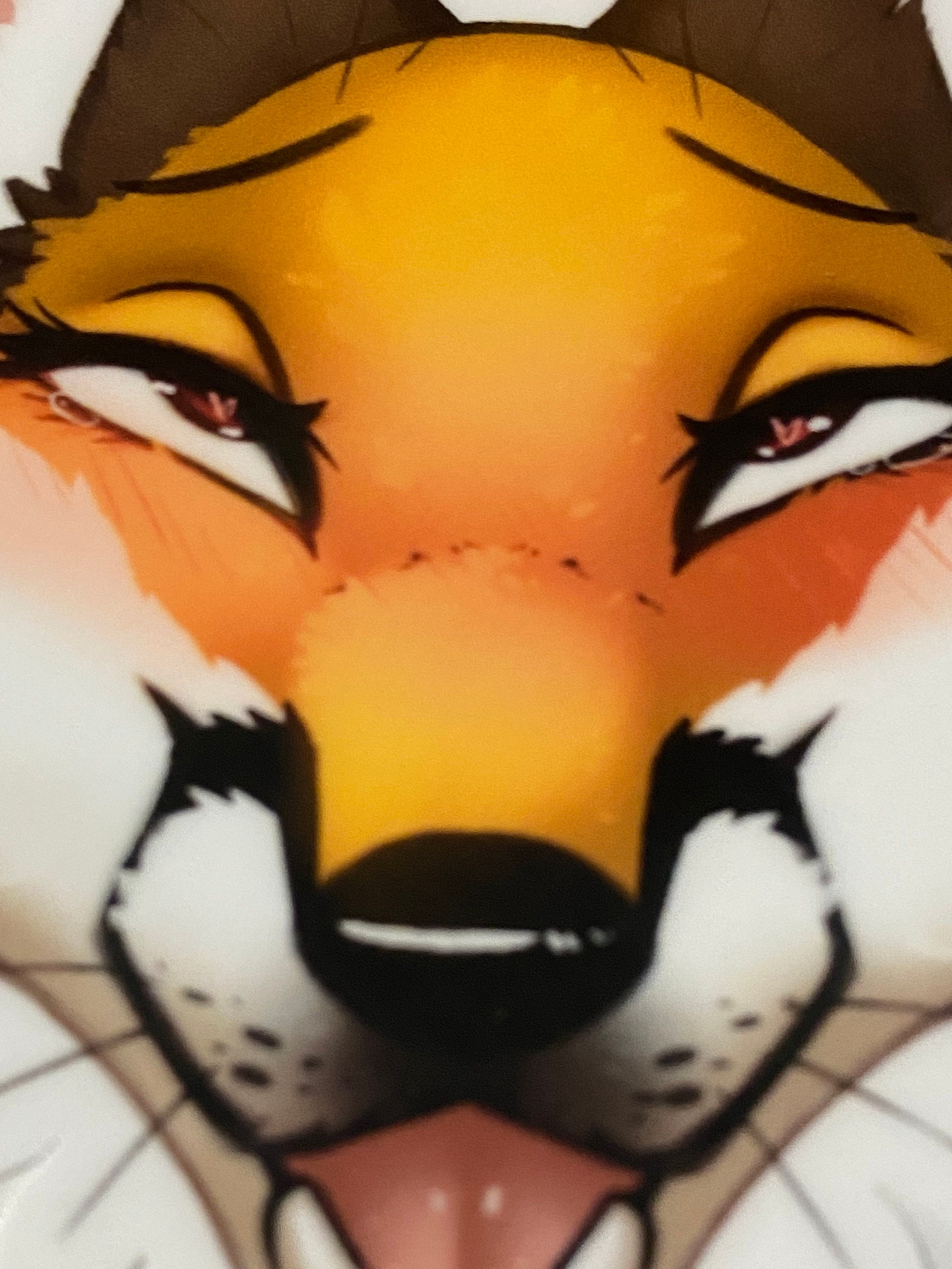 NSFW Furry Fox Ahegao Face Sticker - Etsy