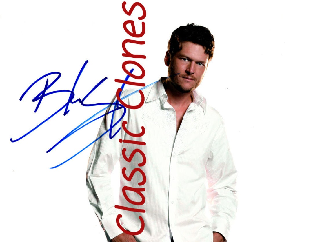 Blake Shelton Signed Autographed Premium Quality Reprint 8x10 Photo ...