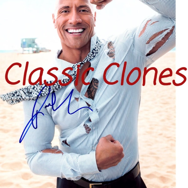 Dwayne Johnson Autograph - Etsy