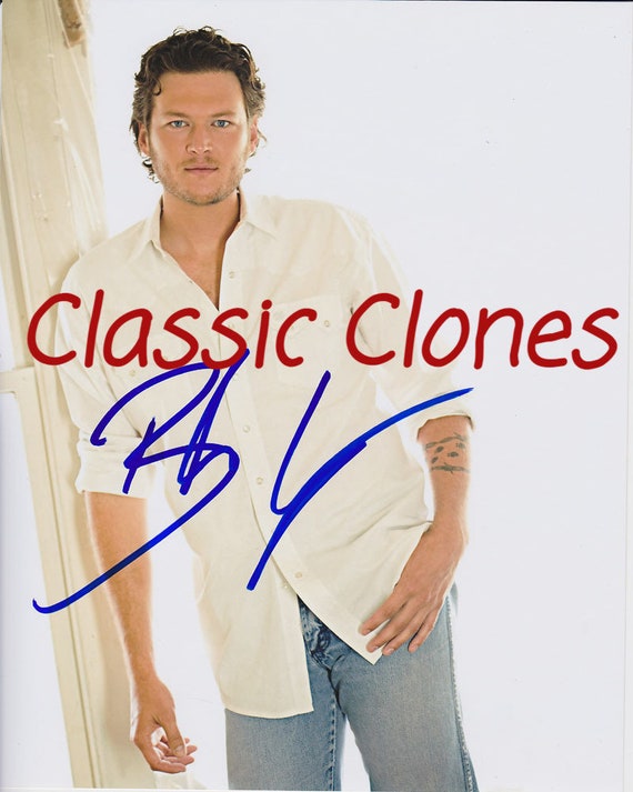 Blake Shelton Signed Autographed Premium Quality Reprint 8x10 | Etsy