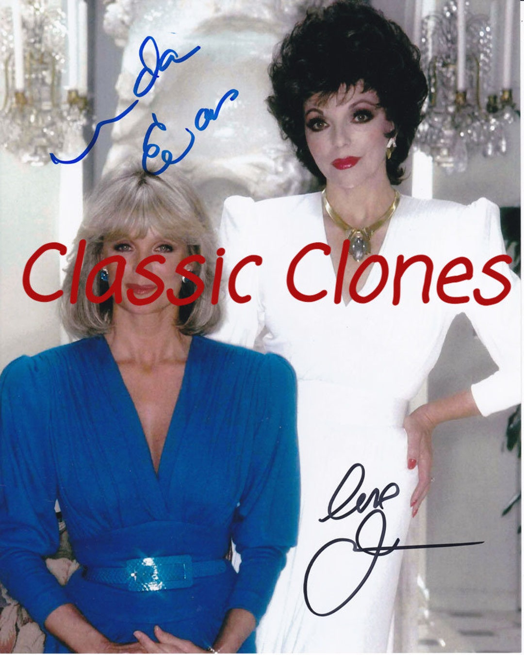 Linda Evans and Joan Collins Signed Autographed Premium Quality Reprint ...