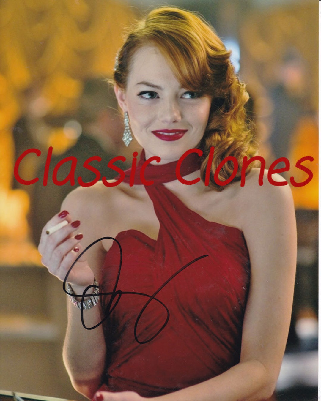 Emma Stone Signed Autographed Premium Quality Reprint 8x10 Gangster ...