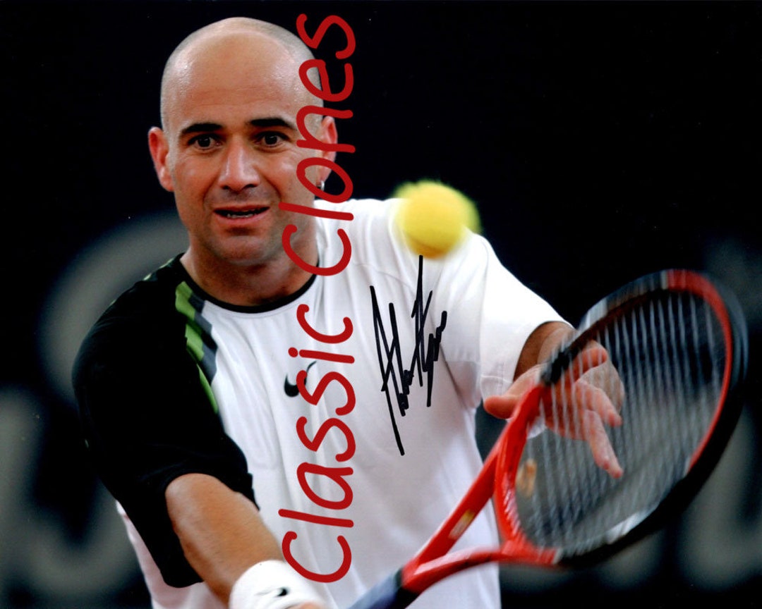 Andre Agassi Signed Autographed Premium Quality Reprint 8x10 Tennis Photo Etsy