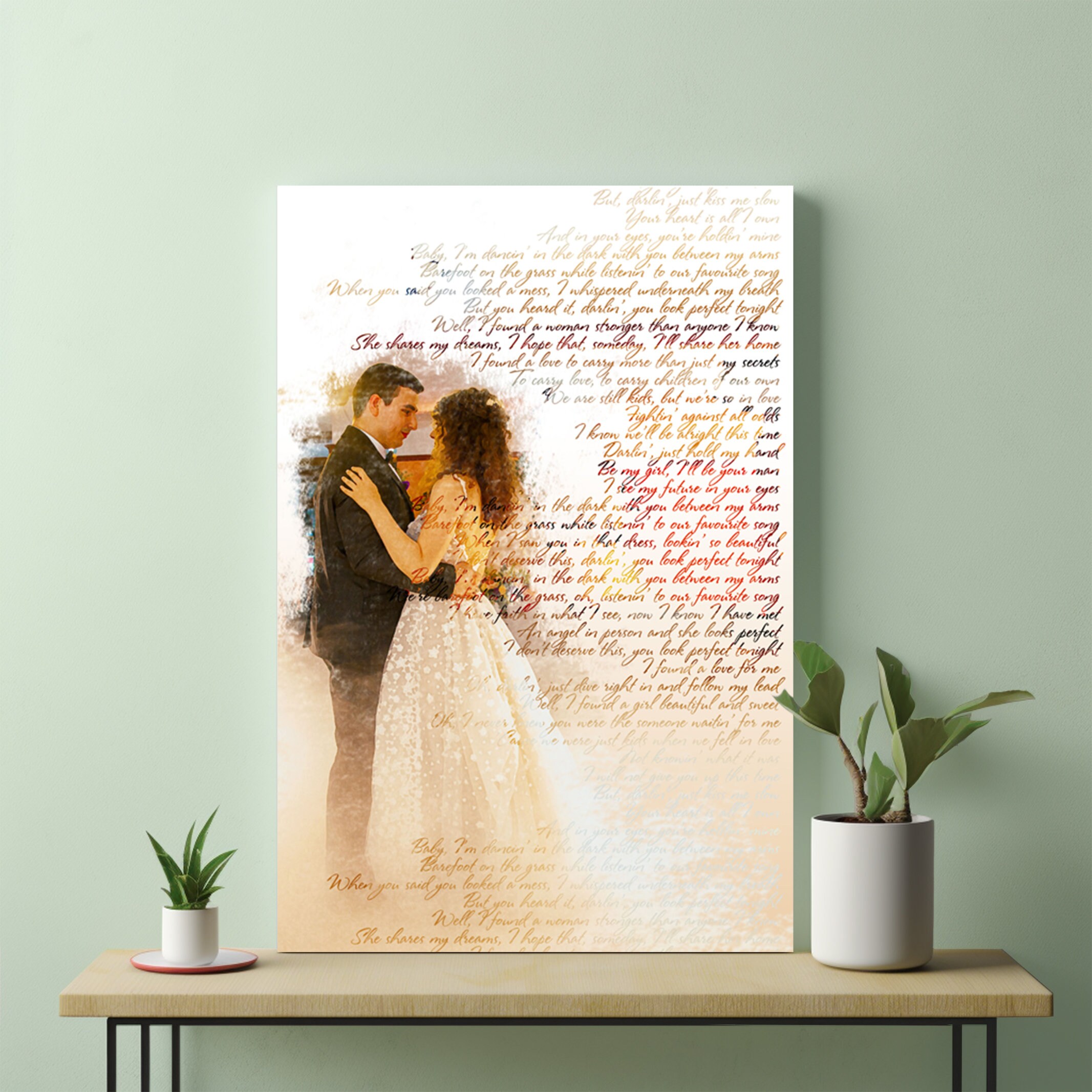 Turn Photo Into Word Cloud Art, Custom Quote Print for Girlfriend ...