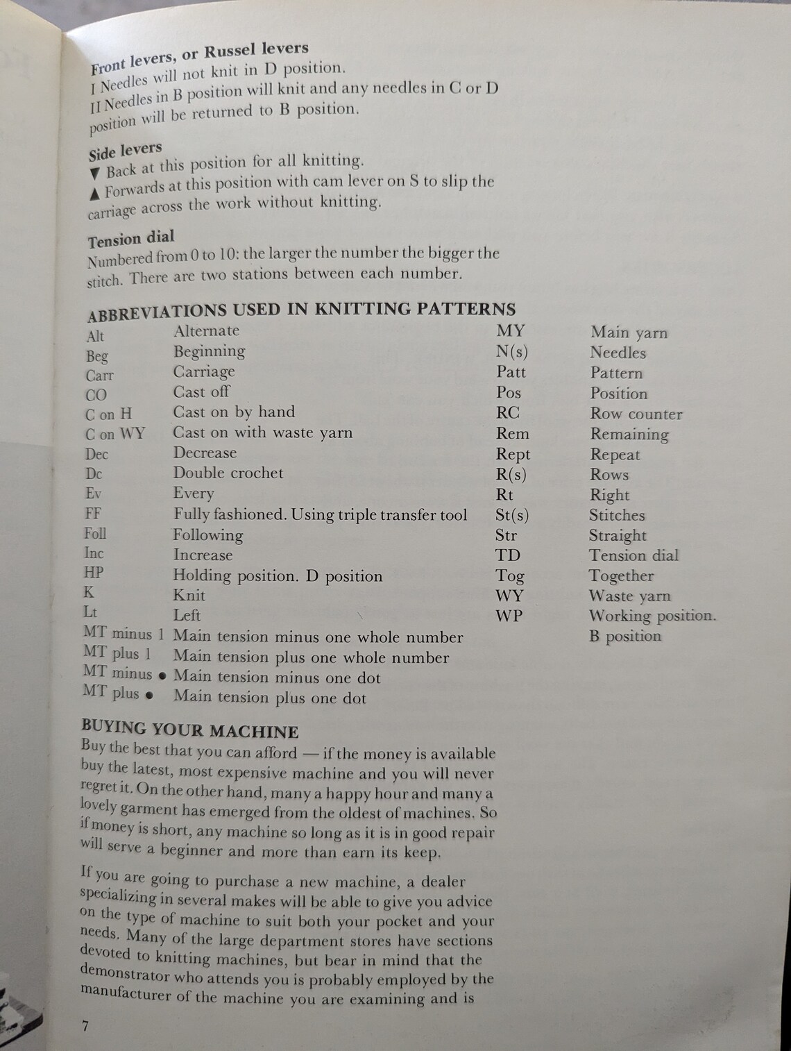 Knitmaster Knitting Machine Basic Techniques Instructions and Knitting ...
