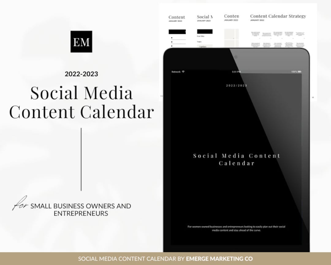 22-23 Social Media Content Calendar | Content Calendar for Graphic ...