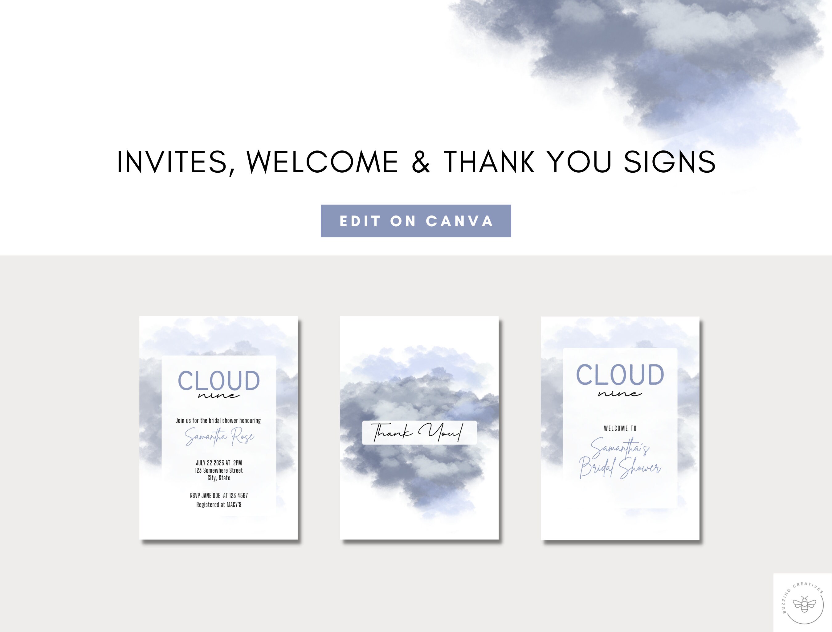 On Cloud Nine Theme Bridal Shower Games Cloud Themed Bridal Shower ...