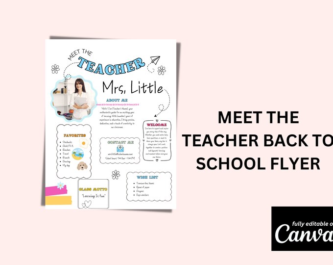 Editable Meet the Teacher Template, Customizable Canva Resource Letter ...