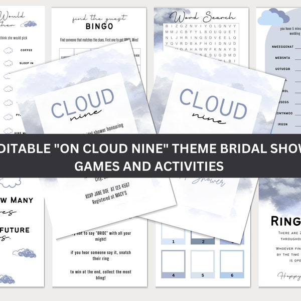 Cloud 9 Theme Bridal Shower - Etsy