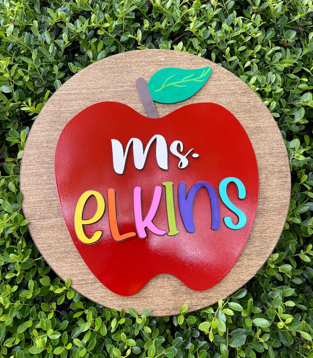 Teacher Apple Sign Classroom Decor Teacher Apreciation Gifts ...