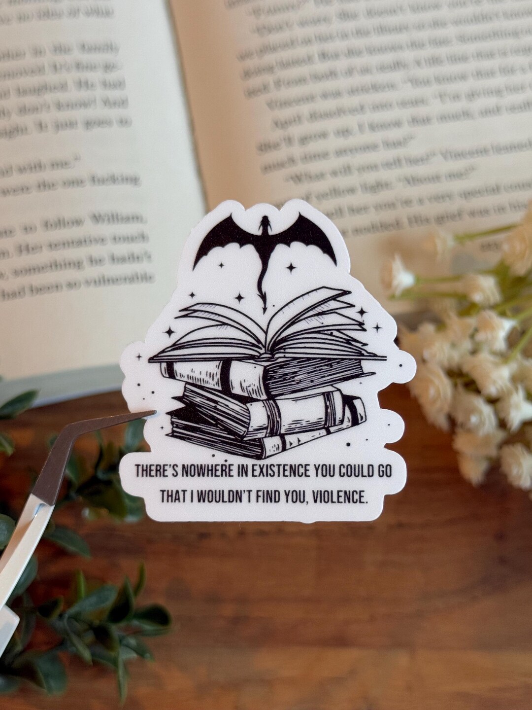 Fourth Wing Inspired Sticker | Vinyl | Kindle | iPad | Laptop | Waterbottle | Iron Flame | Onyx ...