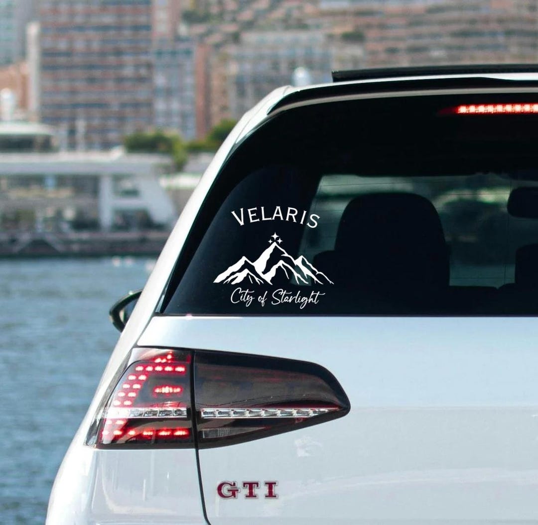 Bookish Car Decal: Velaris, City of Starlight, Mountain Sticker - Etsy
