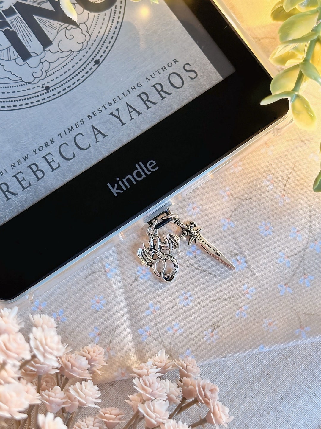 Kindle Fourth Wing Inspired Dust Plug Charm | USB-C / Type C | iPad ...