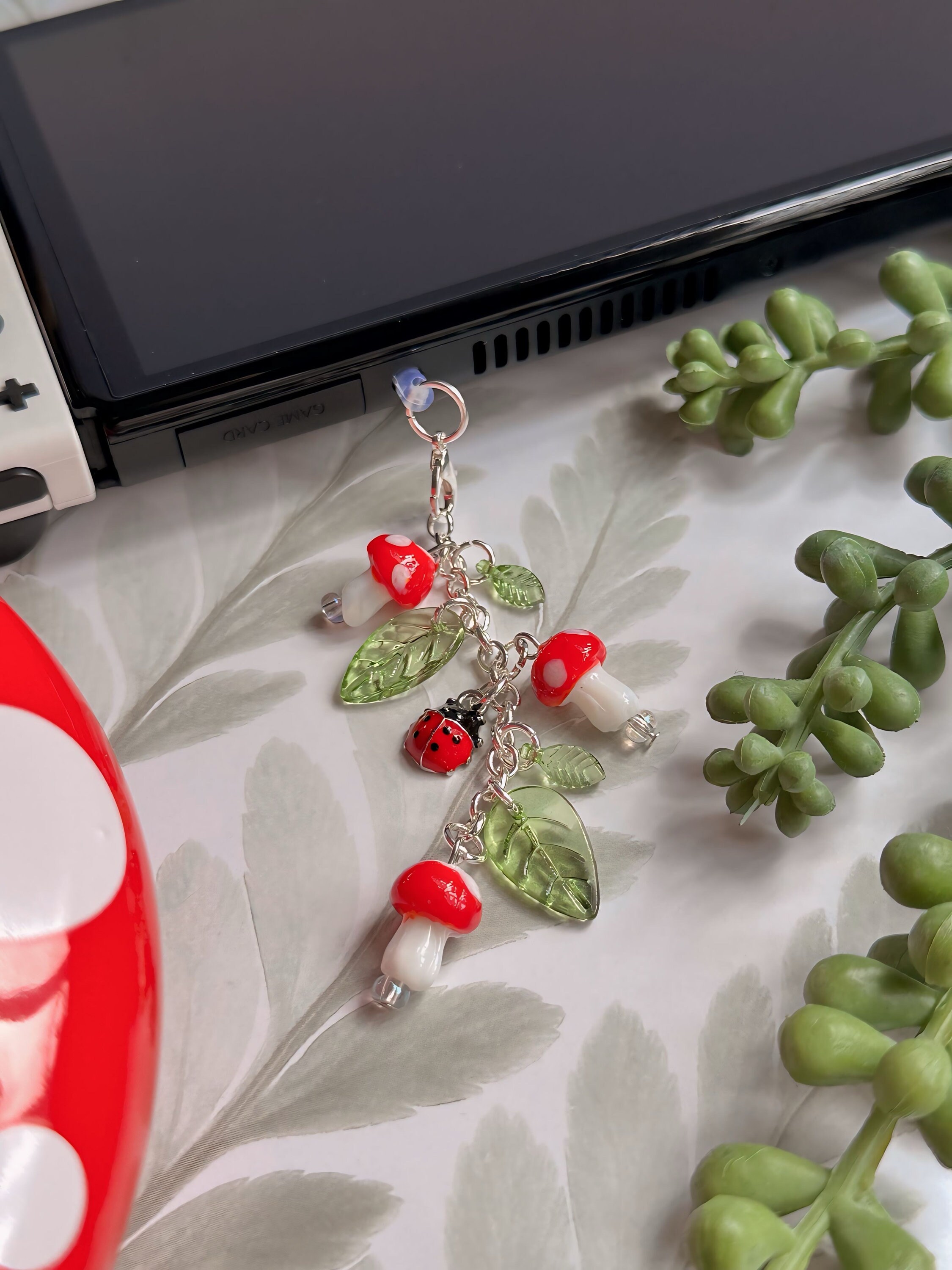 Mushroom Garland Auxiliary Charm: Nintendo Switch, Steam Deck Dust Plug ...