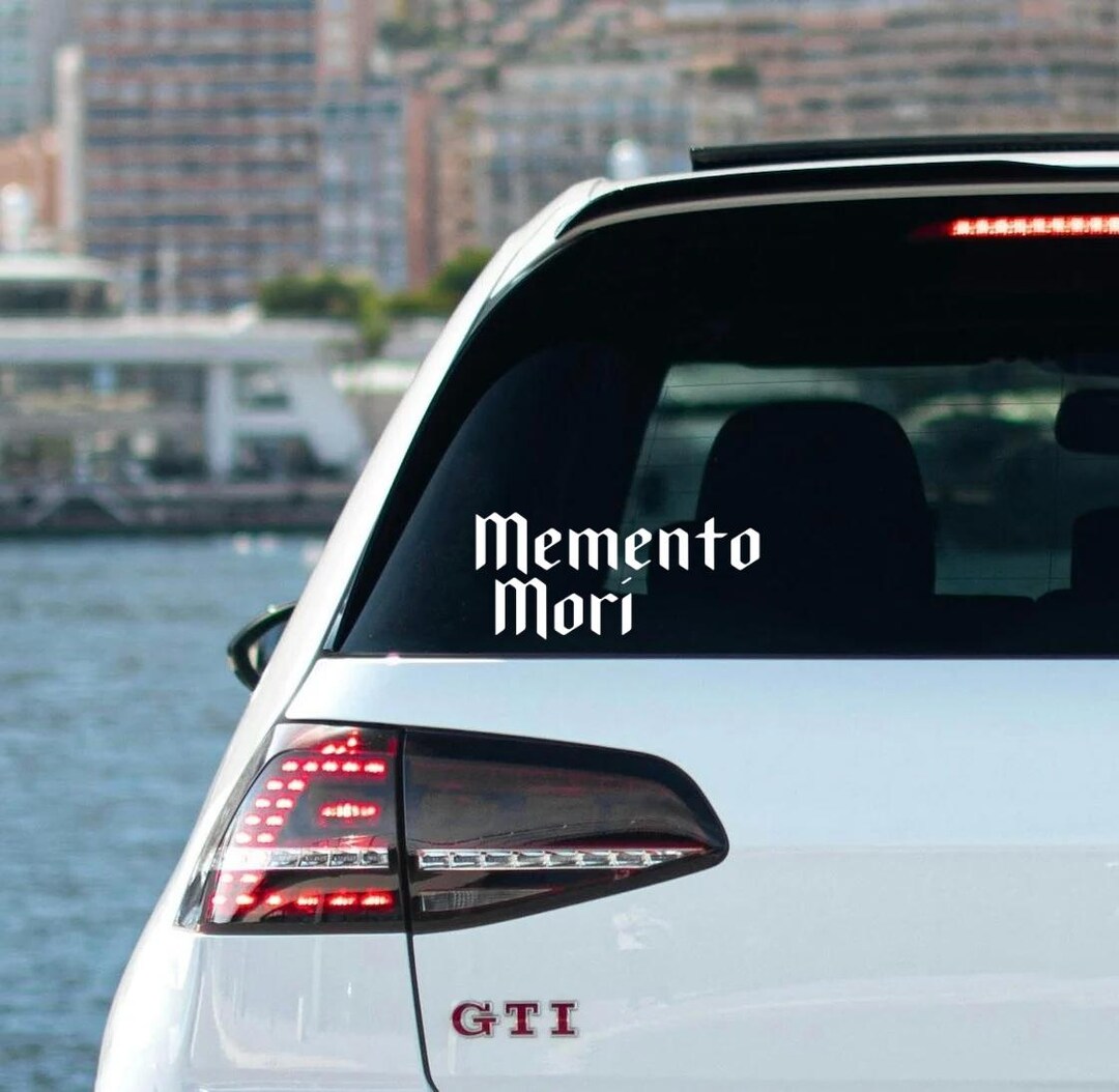 Memento Mori Vinyl Car Decal - Bookish Laptop Sticker - Etsy