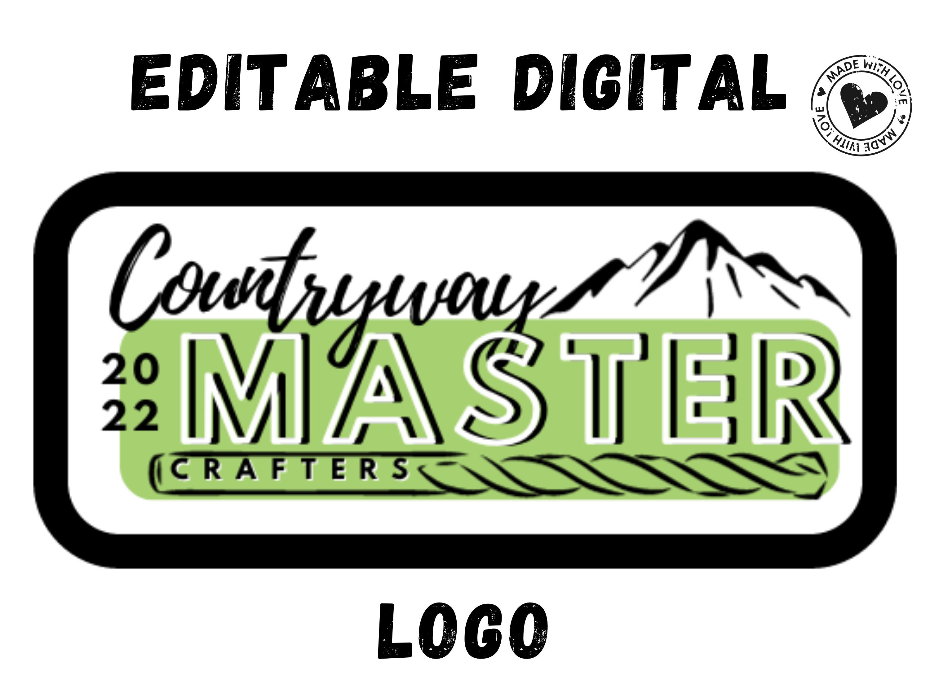 Master Crafter Logo! Editable Logo for Woodworker. Edit and Make Your ...