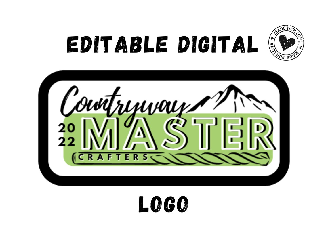 Master Crafter Logo! Editable Logo for Woodworker. Edit and Make Your ...
