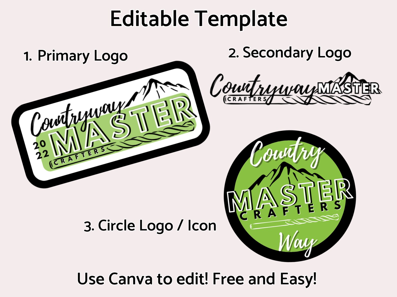 Master Crafter Logo! Editable Logo for Woodworker. Edit and Make Your ...