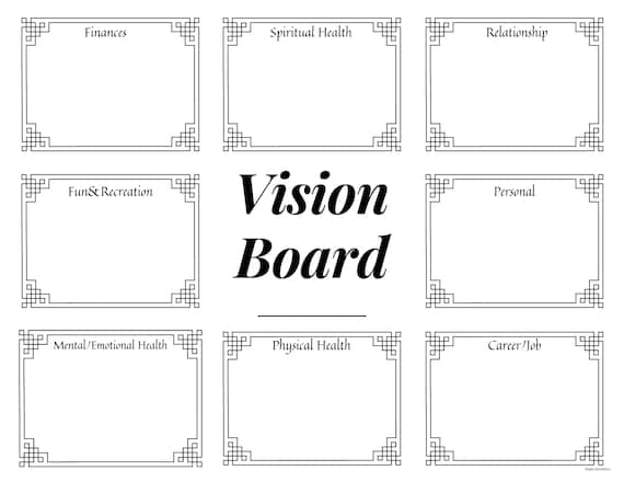 Vision Board Map Worksheet 26 Vision Board Templates [Free & Printable