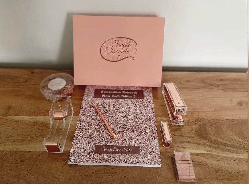 7 Piece Rose Gold Desk Organizer Set I Office I Business I - Etsy