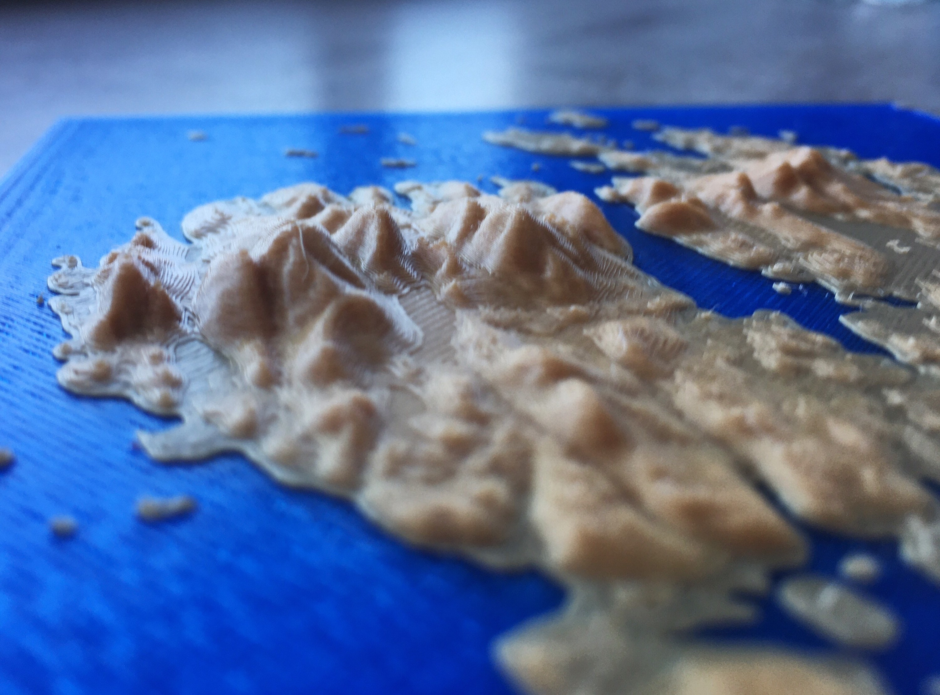 Custom Topographic Map 3D Printed Geographic Area Personalized - Etsy