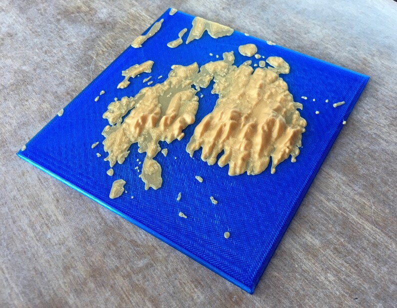 Custom Topographic Map 3D Printed Geographic Area Personalized - Etsy