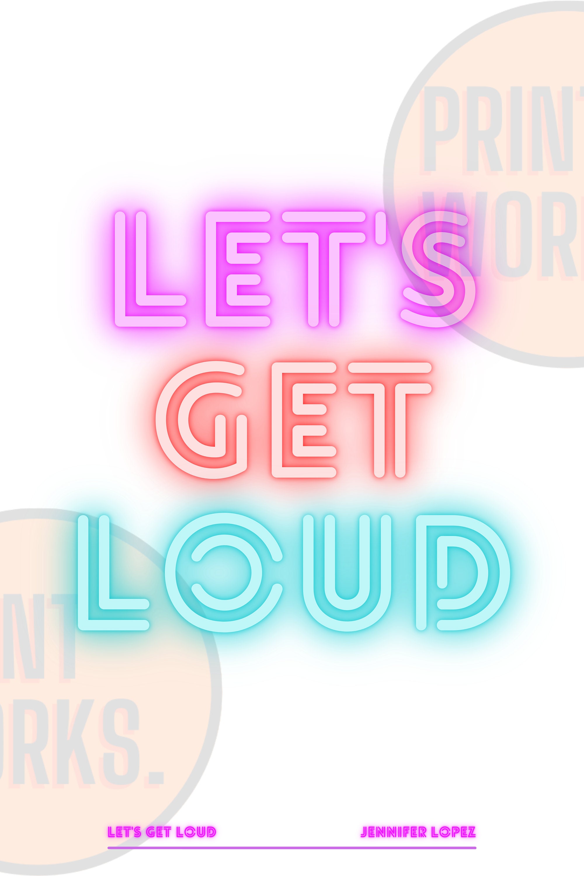 Let's Get Loud, Jennifer Lopez - Digital Download - Etsy