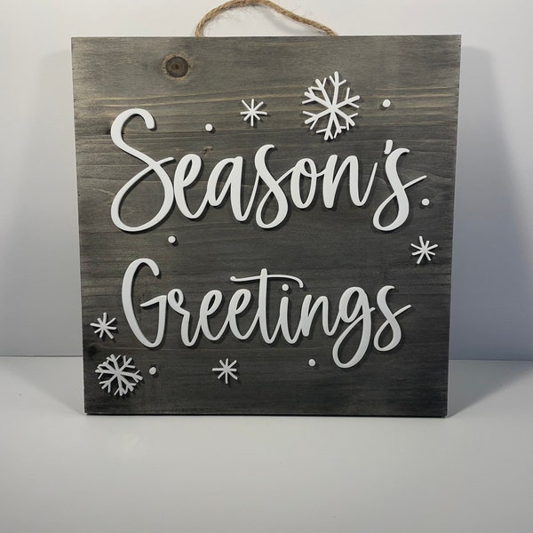 Seasons Greetings Sign - Etsy
