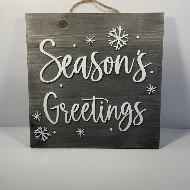 Seasons Greetings Sign - Etsy