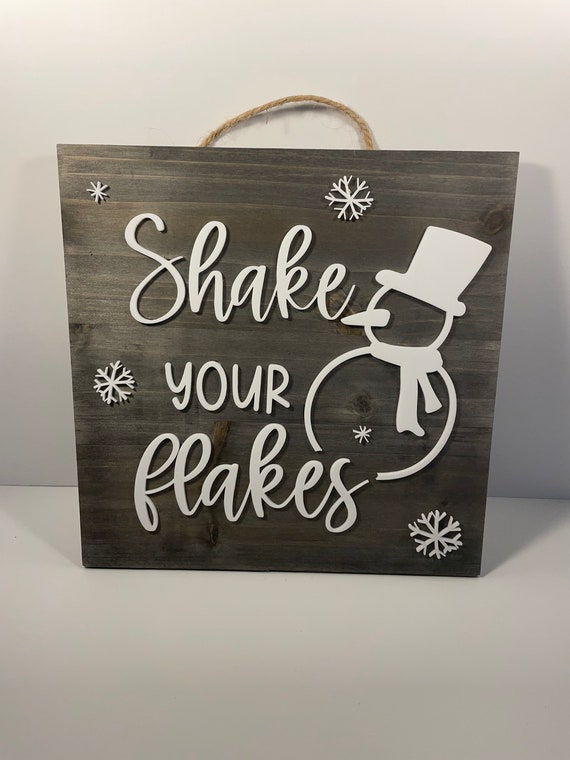 Shake Your Flakes Sign | Etsy
