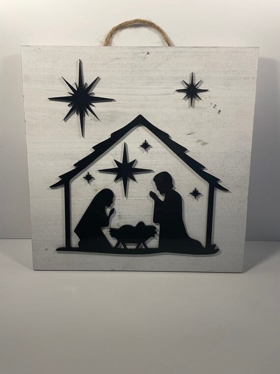 Nativity Scene Sign - Etsy