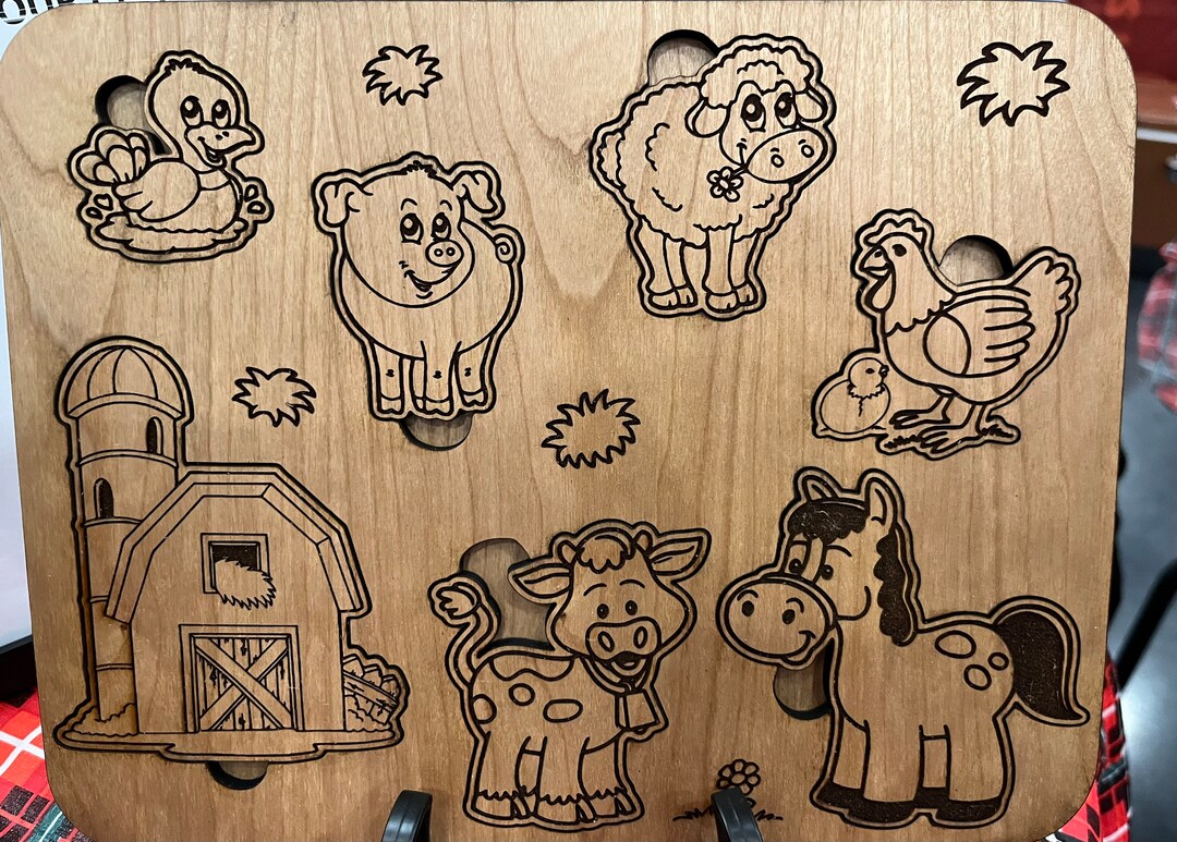 Kids Farm Animal Puzzle - Etsy