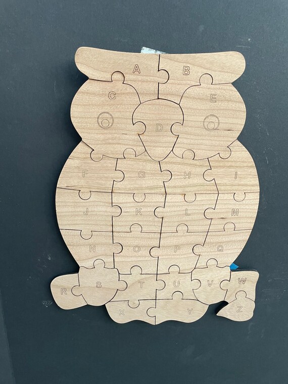 Animal ABC Puzzles Dinosaur Elephant Owl and Chicken | Etsy