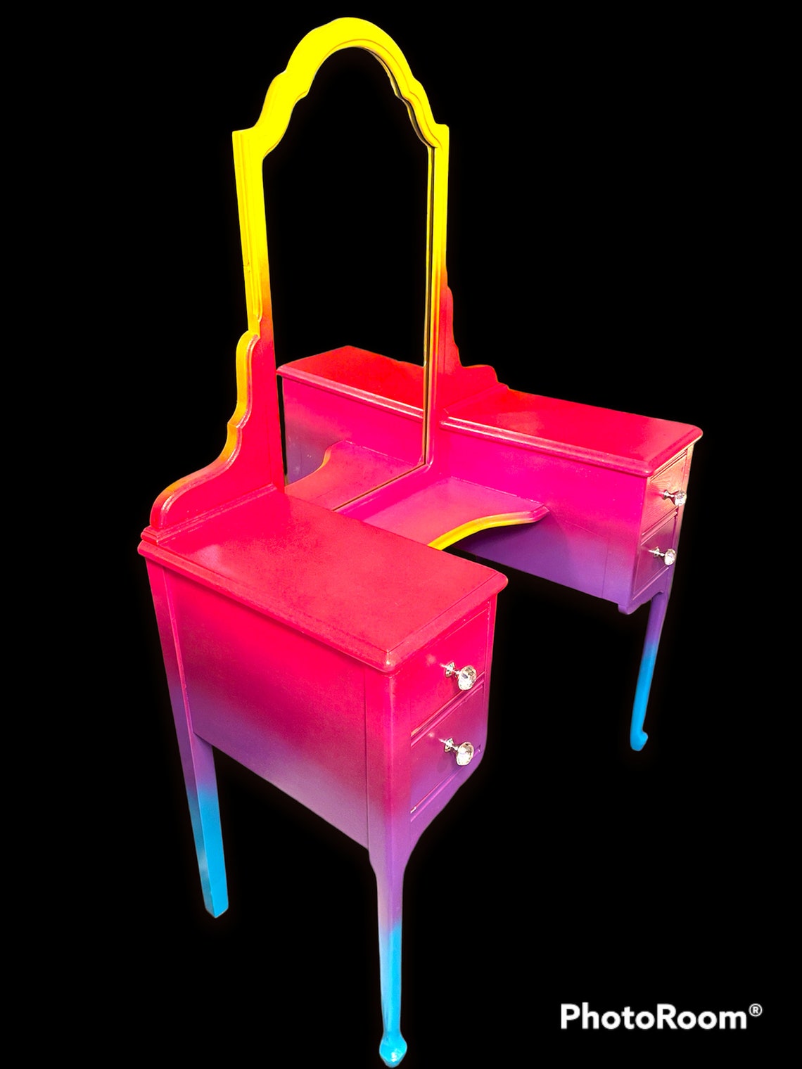 Custom Antique Neon Rainbow Vanity - Etsy