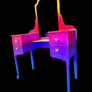 Custom Antique Neon Rainbow Vanity - Etsy