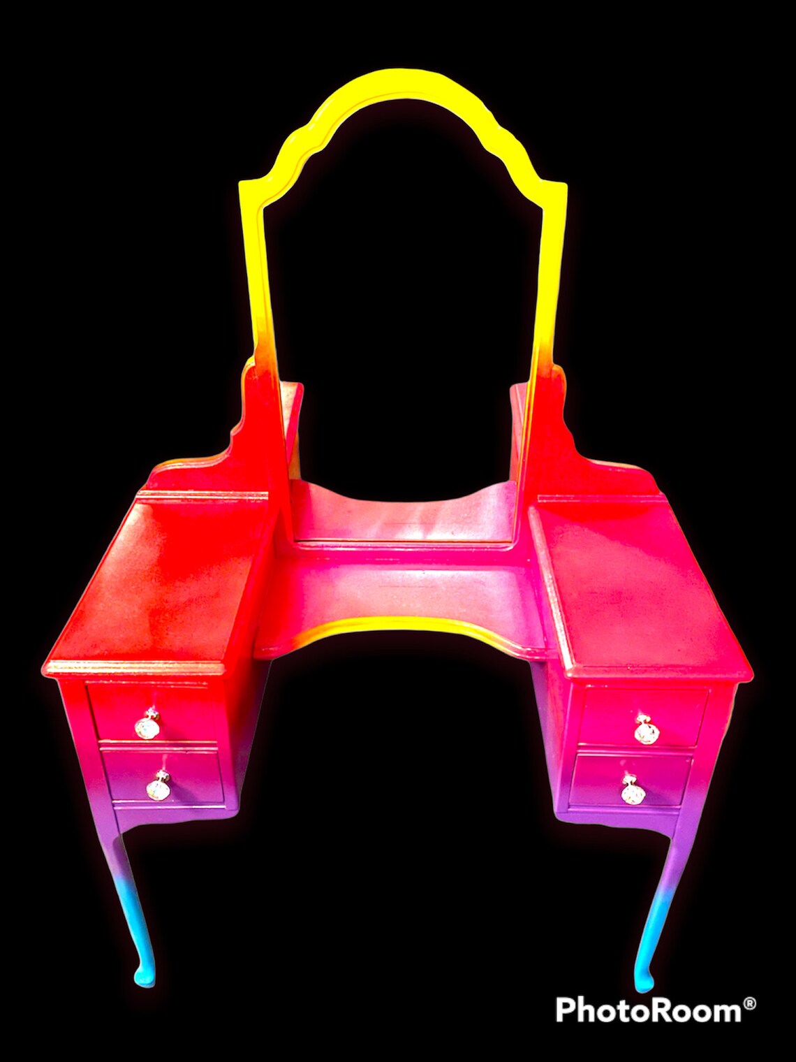 Custom Antique Neon Rainbow Vanity - Etsy