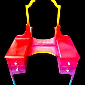Custom Antique Neon Rainbow Vanity - Etsy