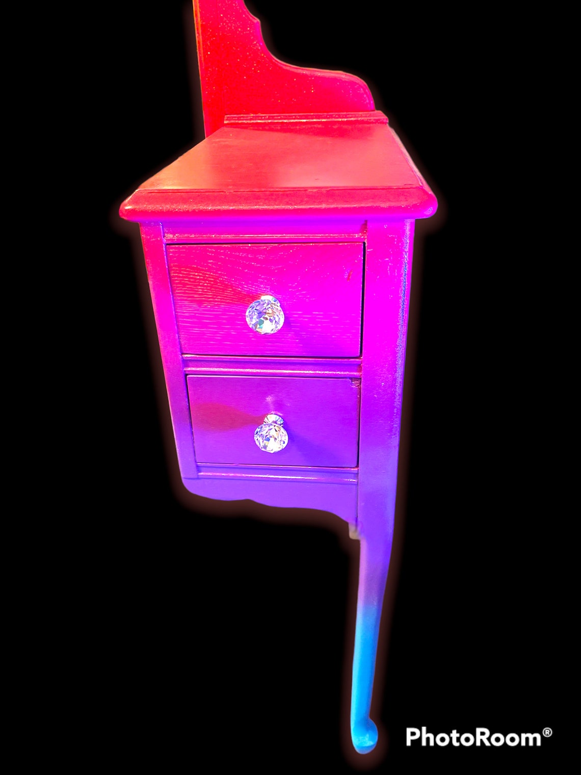 Custom Antique Neon Rainbow Vanity - Etsy