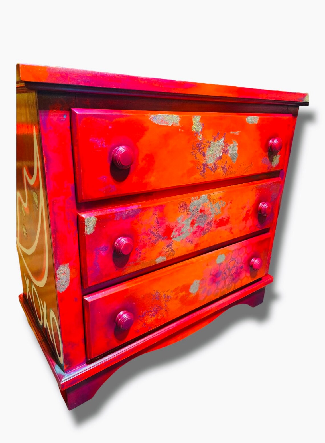 Orange and Pink Neon Light Dresser - Etsy