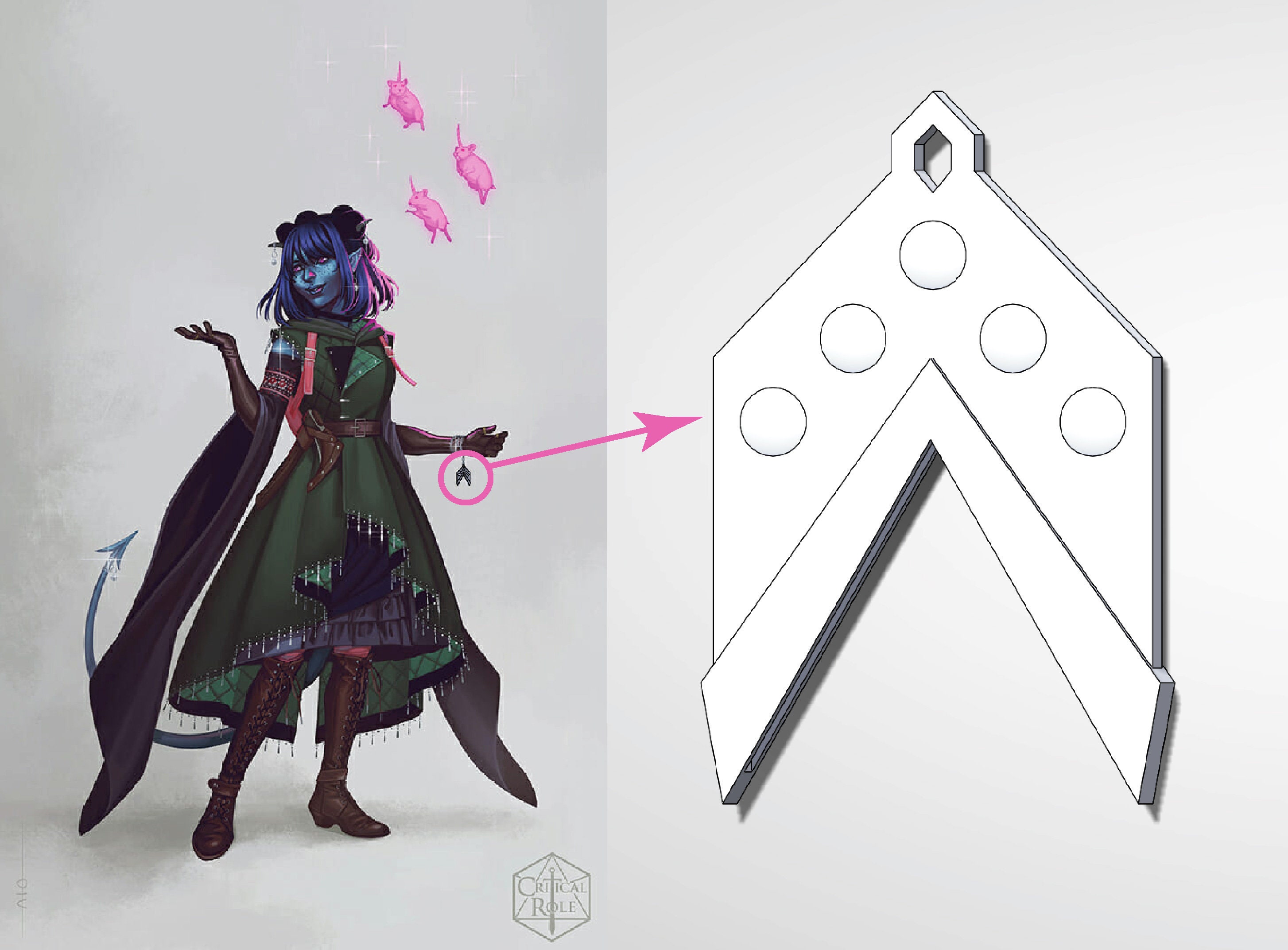 Jester Lavorre Holy Symbol Traveler Critical Role 3D Model - Etsy UK